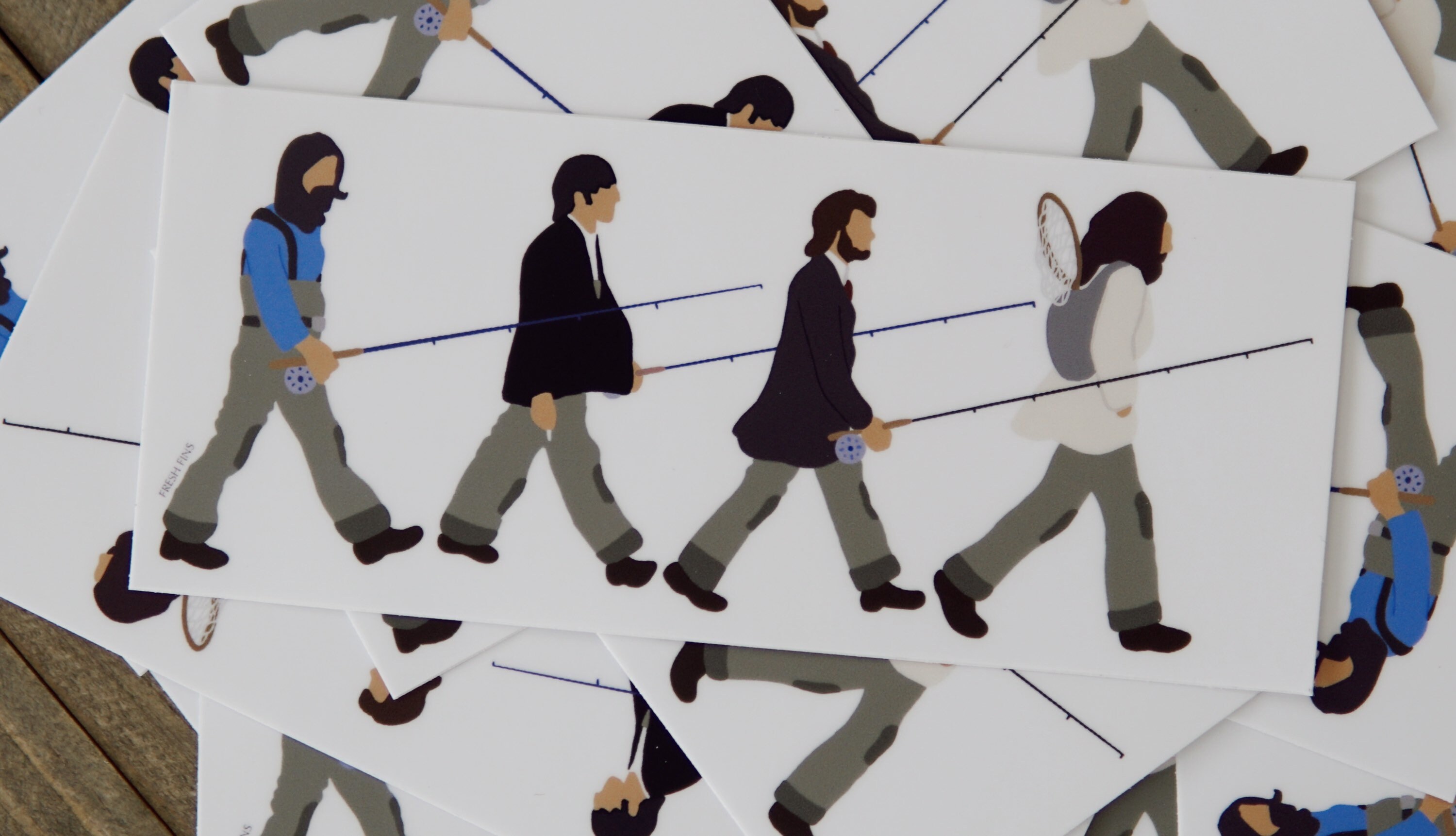 The Beatles Fly Fishing Sticker Fishing Sticker Fly - Etsy