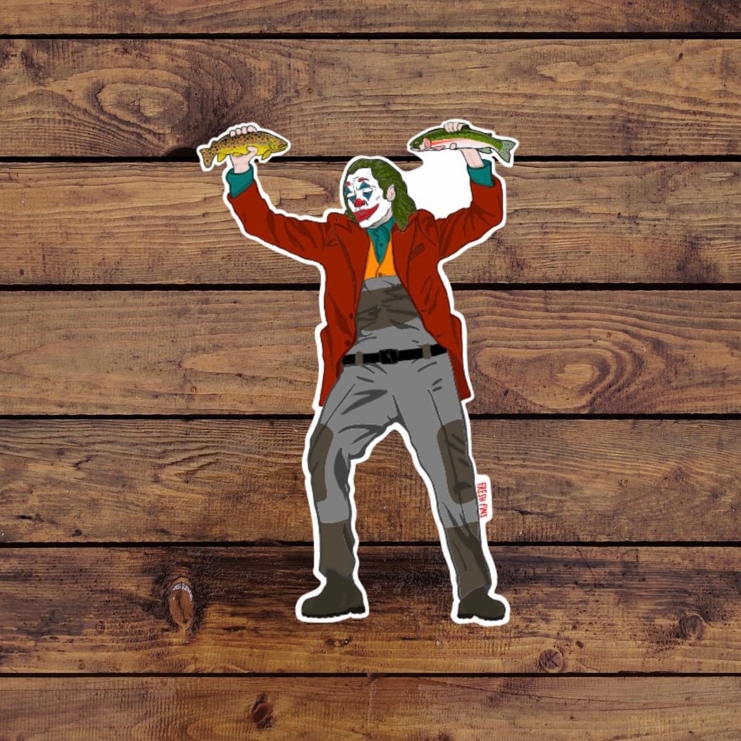 Joker Fly Fishing Sticker | Trout Sticker | Fly Fishing Stickers | Fly ...
