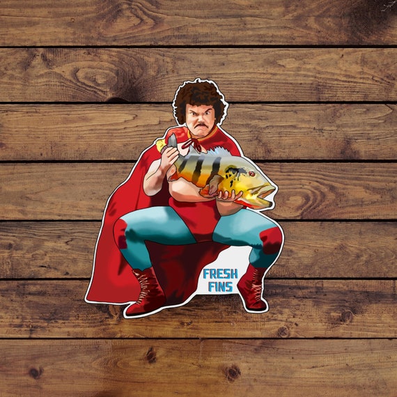 Nacho Libre Fly Fishing Sticker Bass Decal Parrot Bass Warm - Etsy