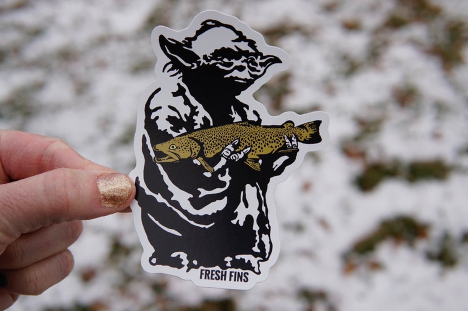 Yoda Fly Fishing Sticker, Fly Fishing Gift, Fly Fishing Stocking ...