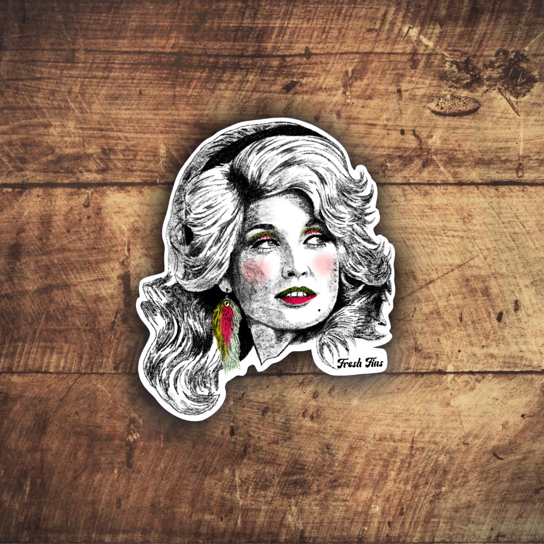 Dolly Parton Fly Fishing Sticker, Fishing Women, Streamer Fishing ...