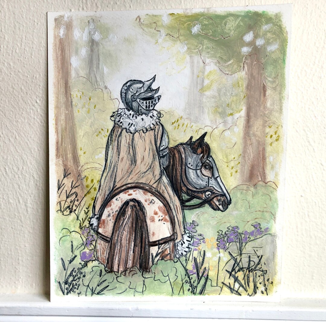 Fairytale Knight ORIGINAL Pastel Drawing - Etsy