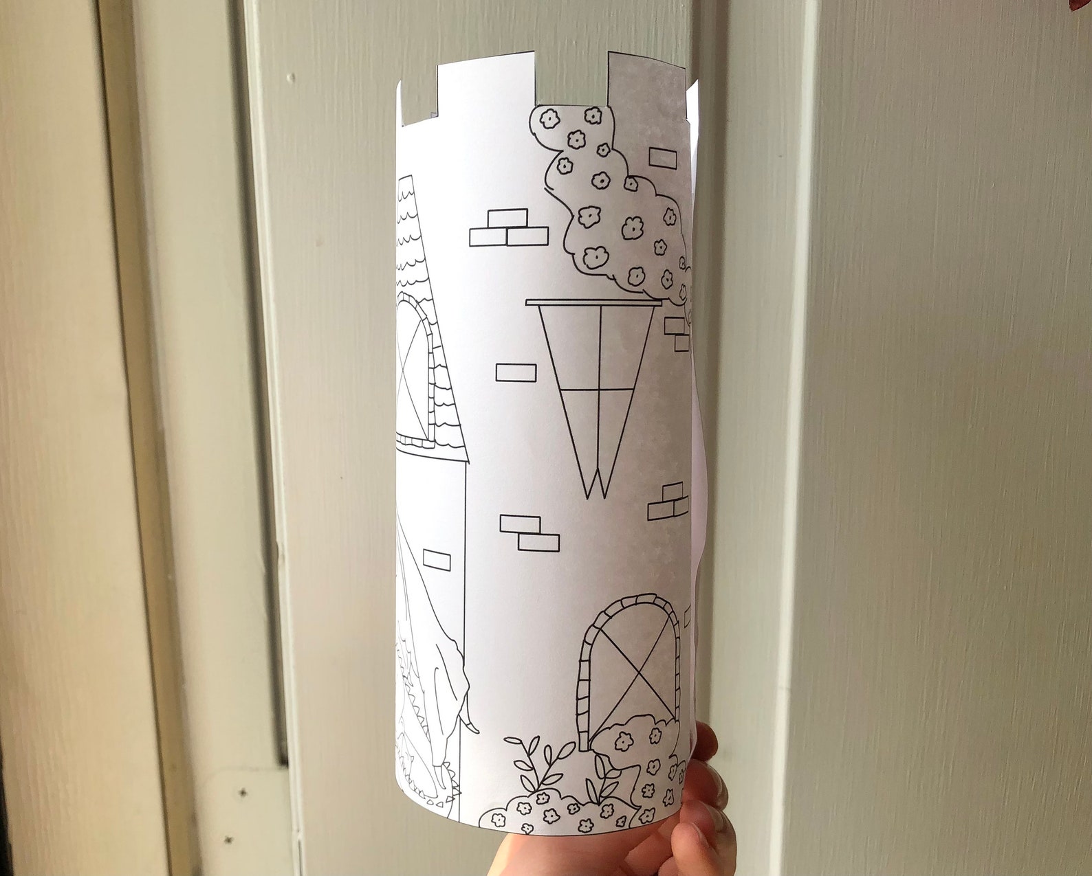 Fairy Tale Castle Coloring Page Craft - Etsy