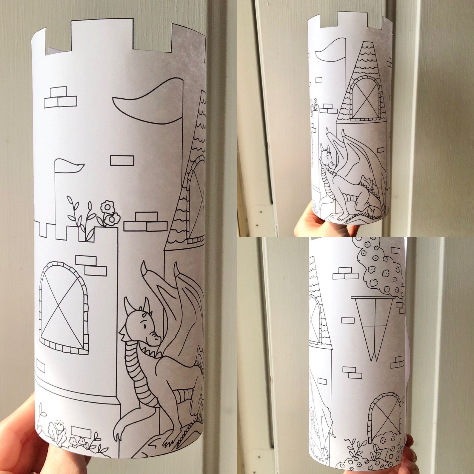 Fairy Tale Castle Coloring Page Craft - Etsy