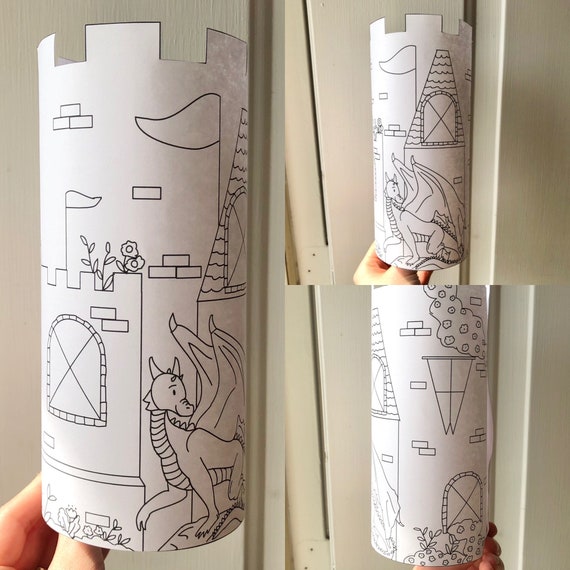 Fairy Tale Castle Coloring Page Craft - Etsy