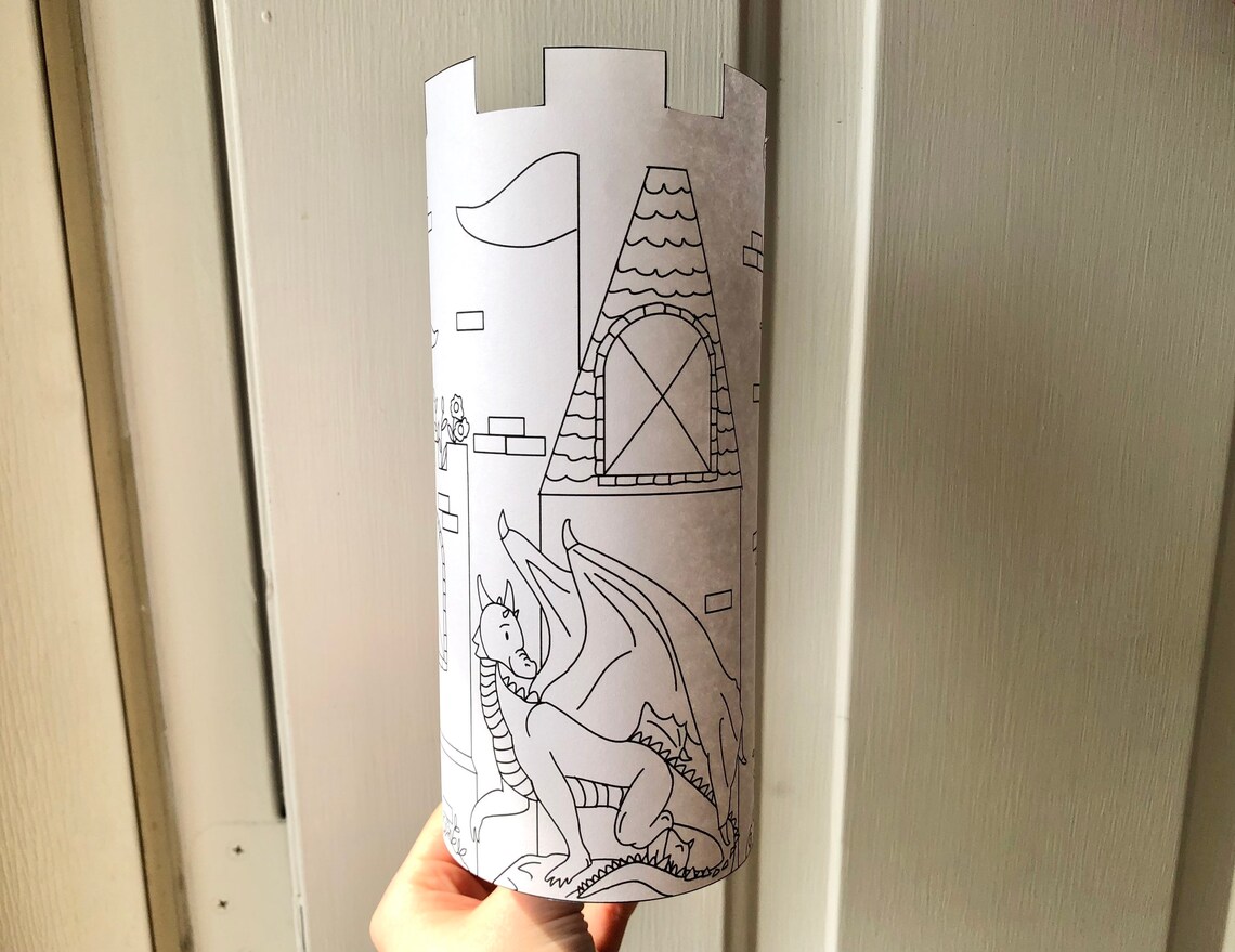 Fairy Tale Castle Coloring Page Craft - Etsy UK