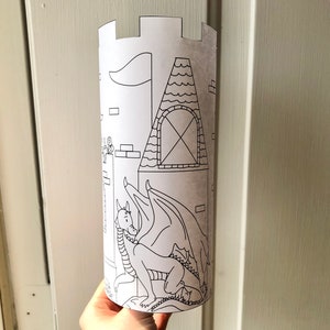 Fairy Tale Castle Coloring Page Craft - Etsy