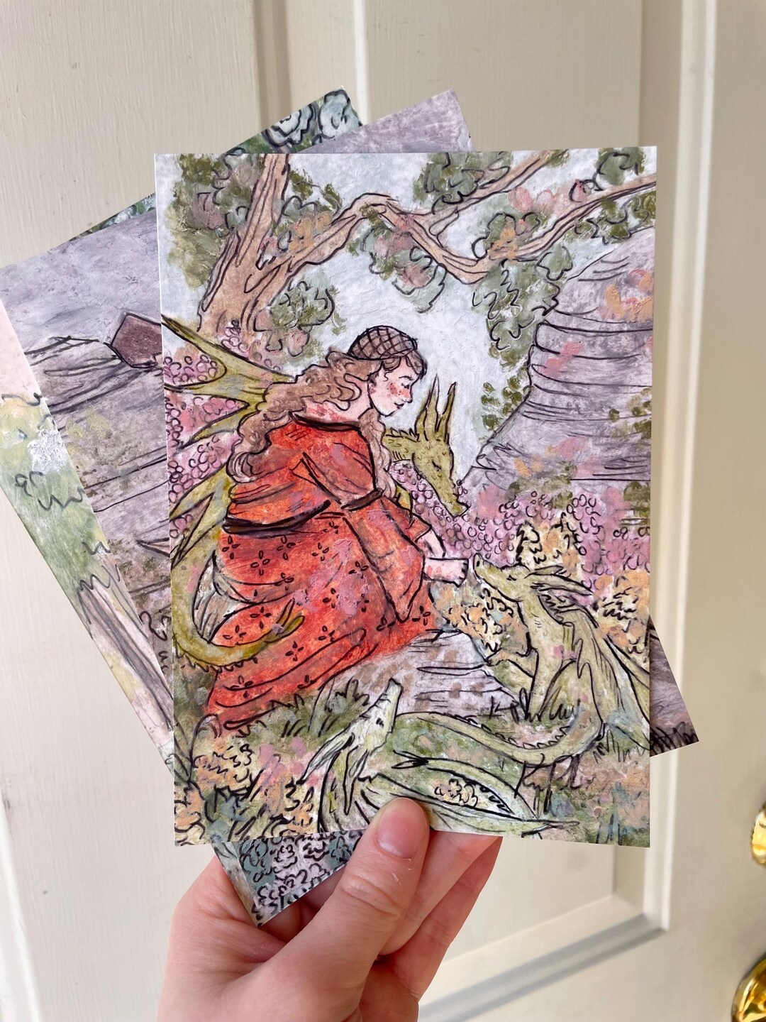 Fairytale Princess and Dragons Fantasy Art PRINT - Etsy