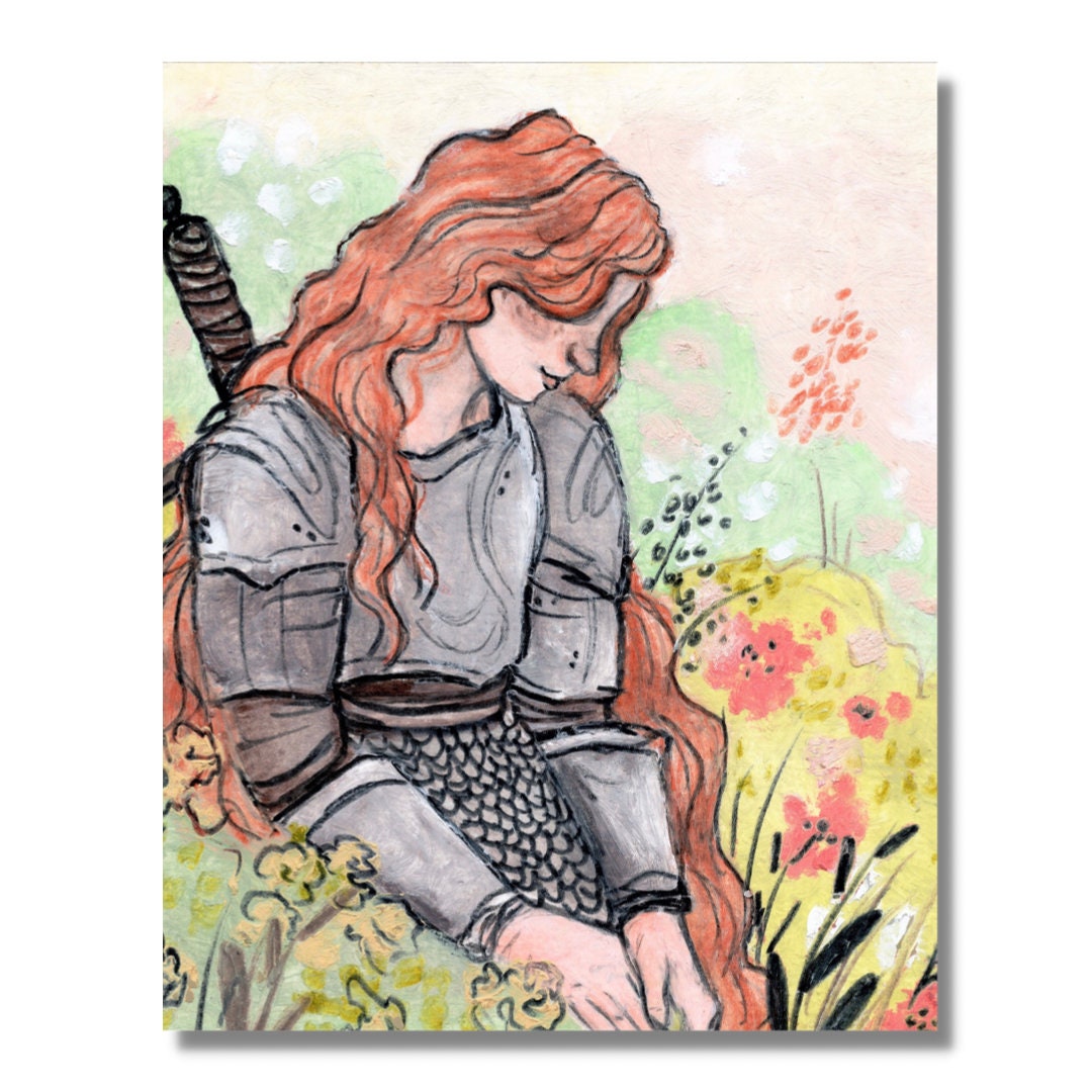 Lady Knight Fantasy Art PRINT - Etsy