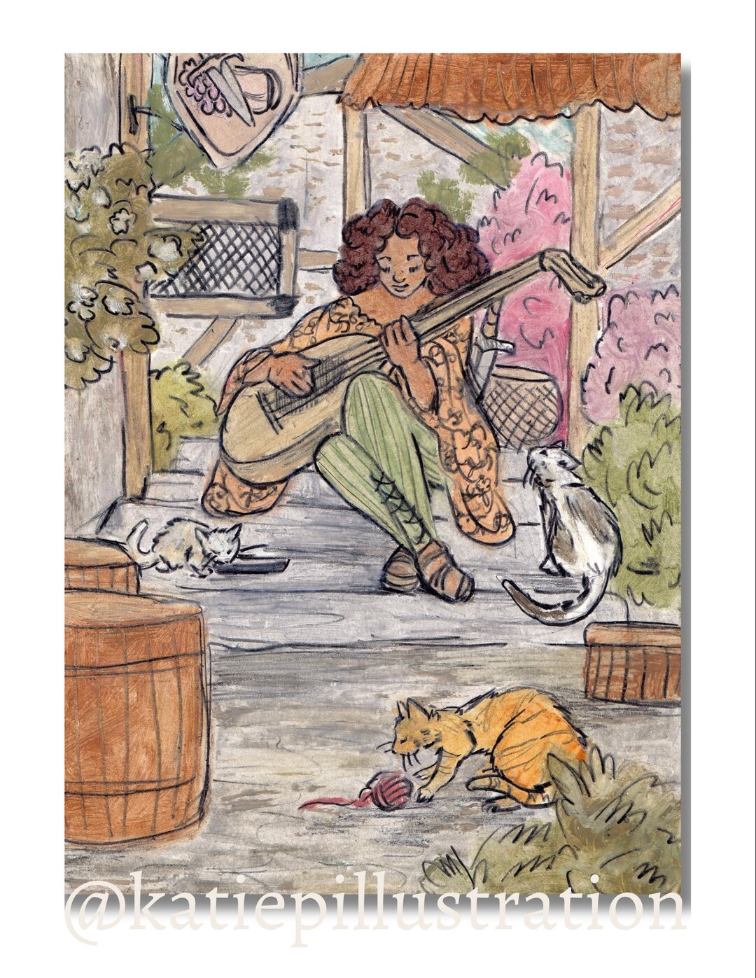 The Bard Rpg Class Fantasy Art Print - Etsy