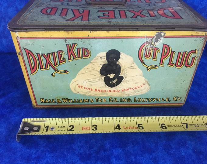Antique Dixie Kid Cut Plug Tobacco Tin - Nall & Williams Tob. Co. Inc. Louisville, Ky. - Etsy