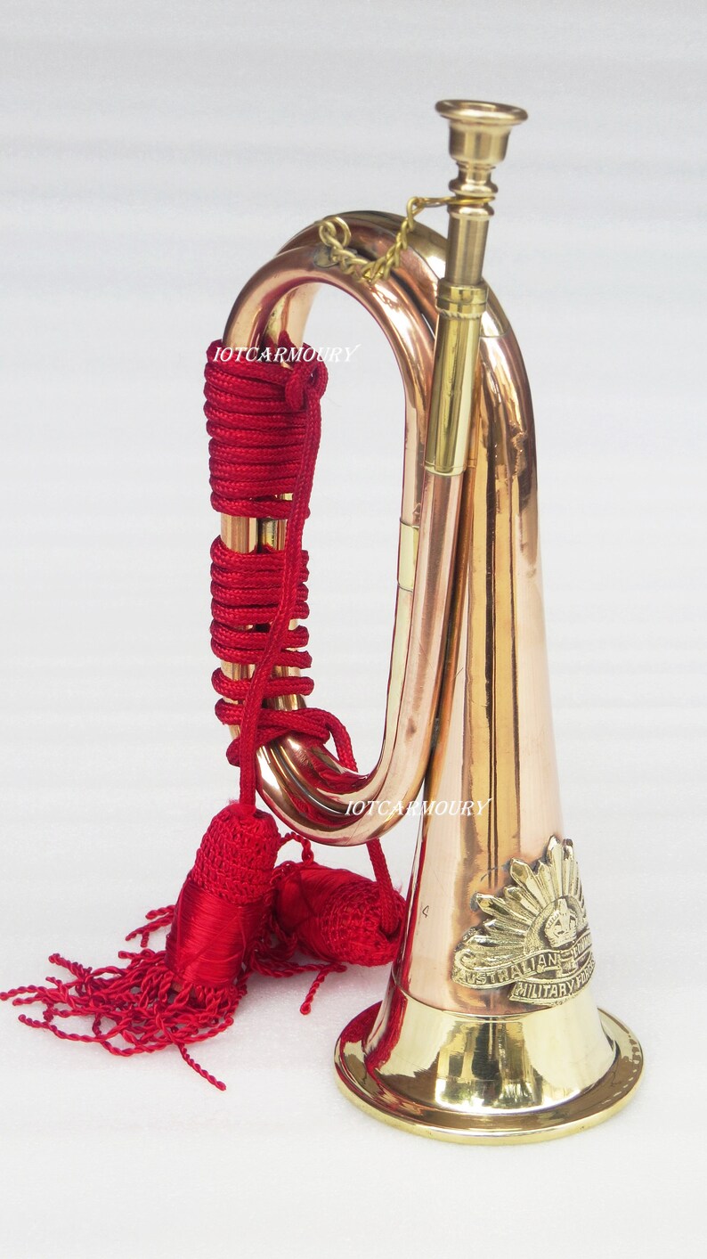 Brass & Copper Boy Scout Blowing Bugle Horn Handmade US | Etsy