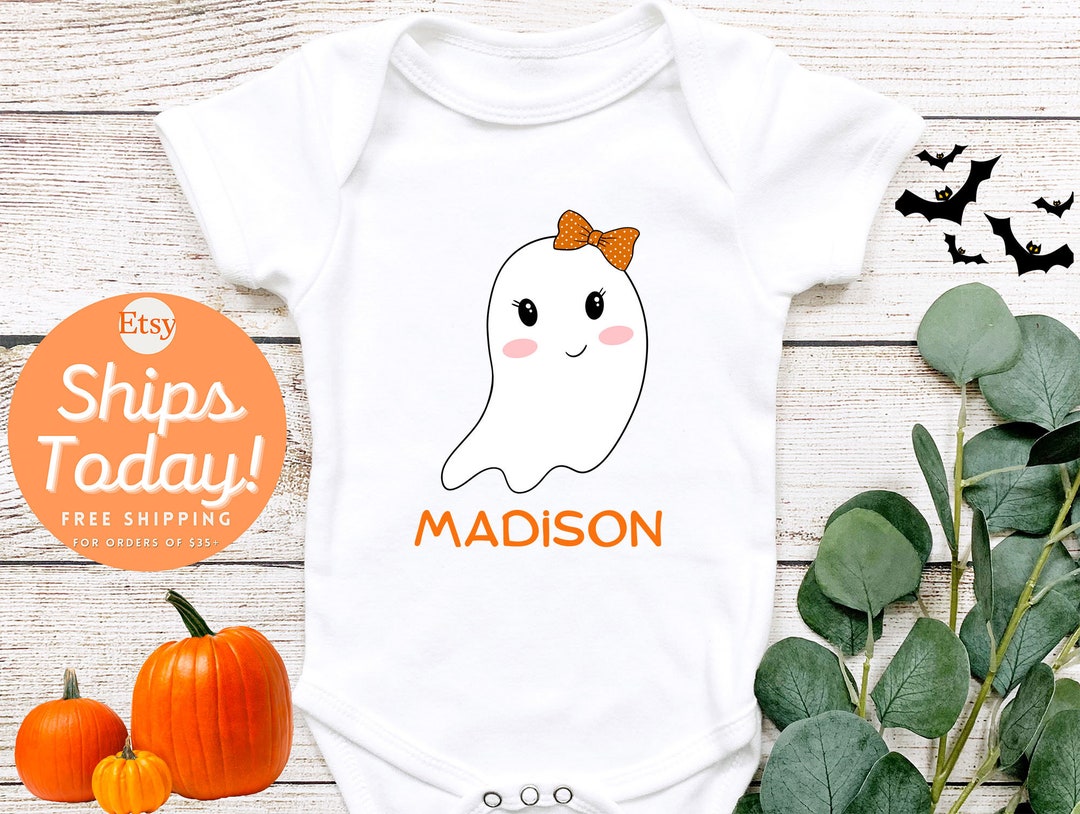 Custom Boo Halloween Onesie® Baby Girl First Halloween - Etsy