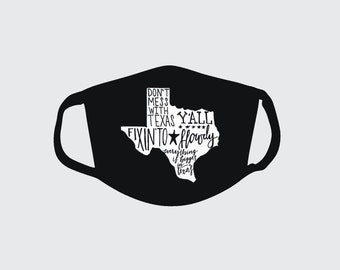 Texas Flag Face Mask | Etsy
