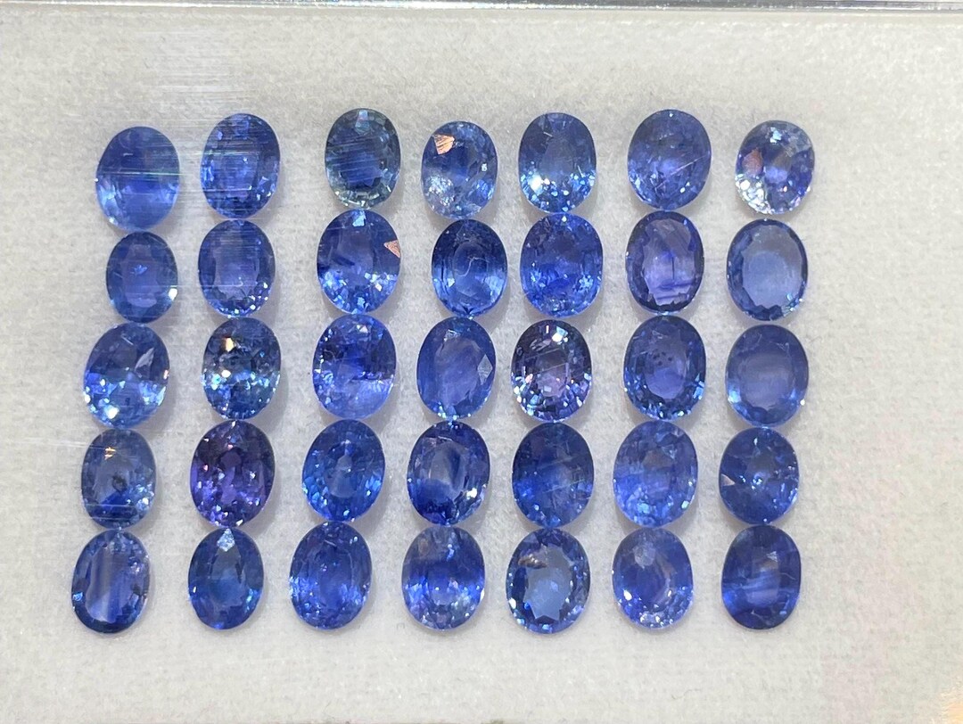 Natural Madagascar Blue Sapphire Oval 4.5x3.5 Size Gemstone for Jewelry ...