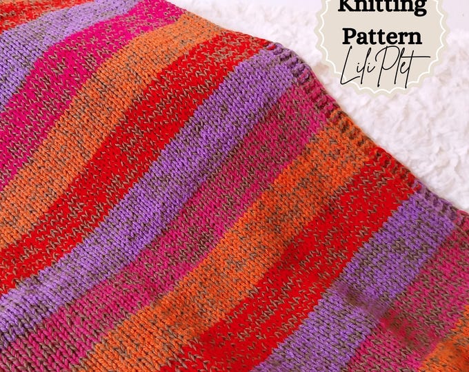 Sampler Striped Blanket Knitting Pattern, Rocky Mountain Sampler Throw ...