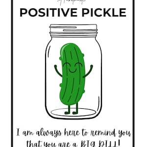 Positive Pickle Display Card Inlay/printable Tag Label Backing Card for ...