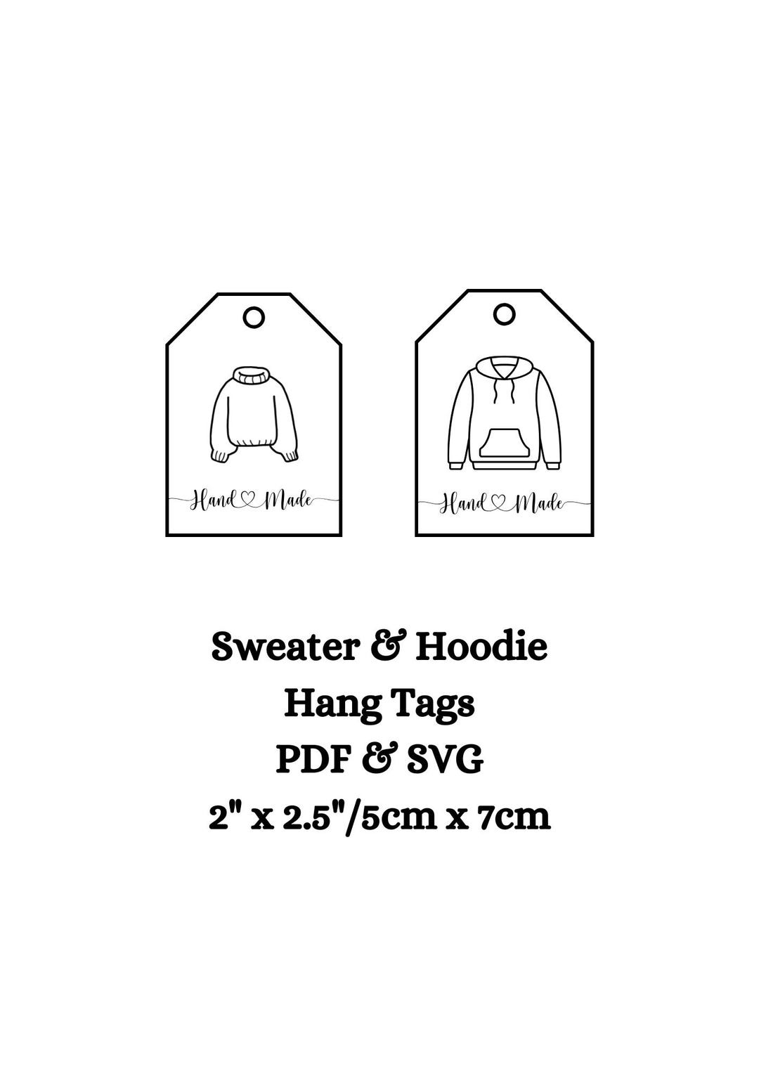Printable Sweater Hang Tags/hoodie Hang Tag/tag Template Instant ...