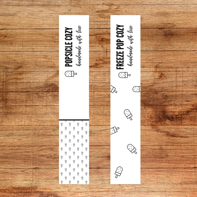 Popsicle Cozy Inserts -- Freeze Pop Display Card - Etsy