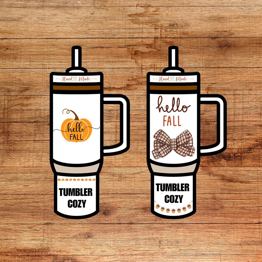 Fall Stanley Cup Cozy TEMPLATE -- Printable PDF + PNG -- Tumbler Sleeve ...