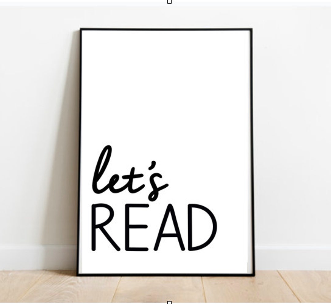 Let's Read Printable Kids Wall Prints Kids Room Decor - Etsy
