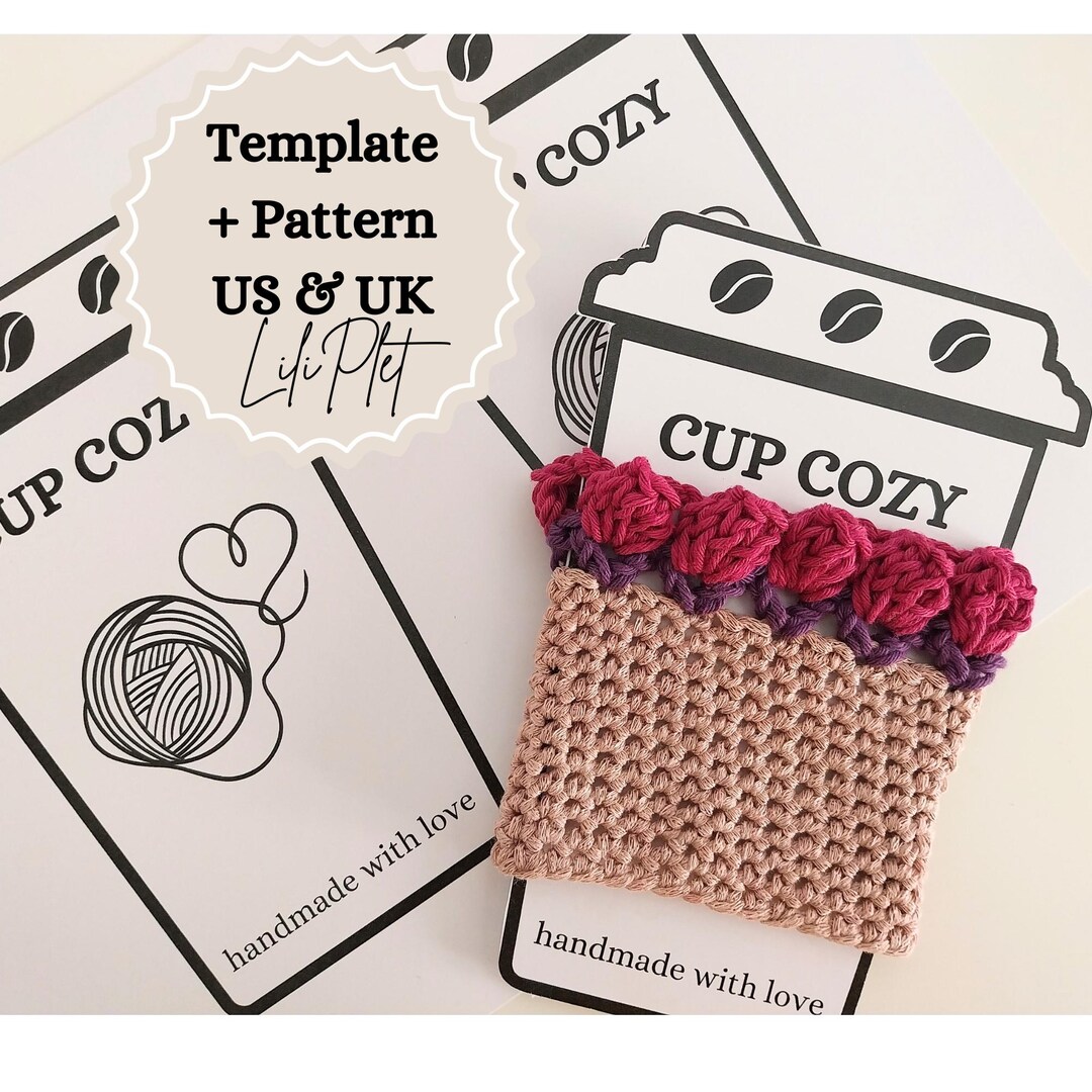 Cup Cozy Display Card Flower Cup Cozy Crochet Pattern Printable ...