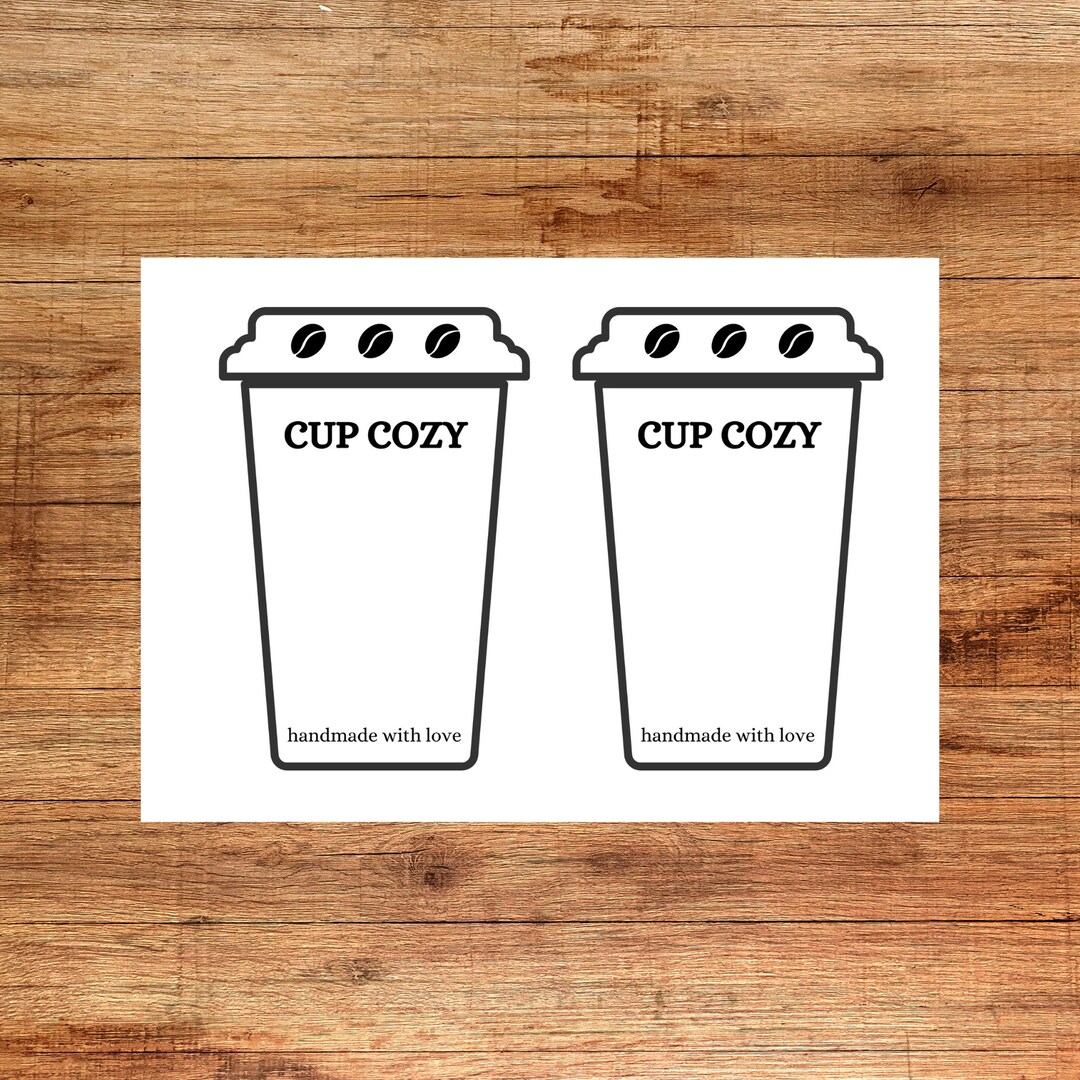 Cup Cozy TEMPLATE 4 Templates Printable PDF PNG Coffee Cup Sleeve ...