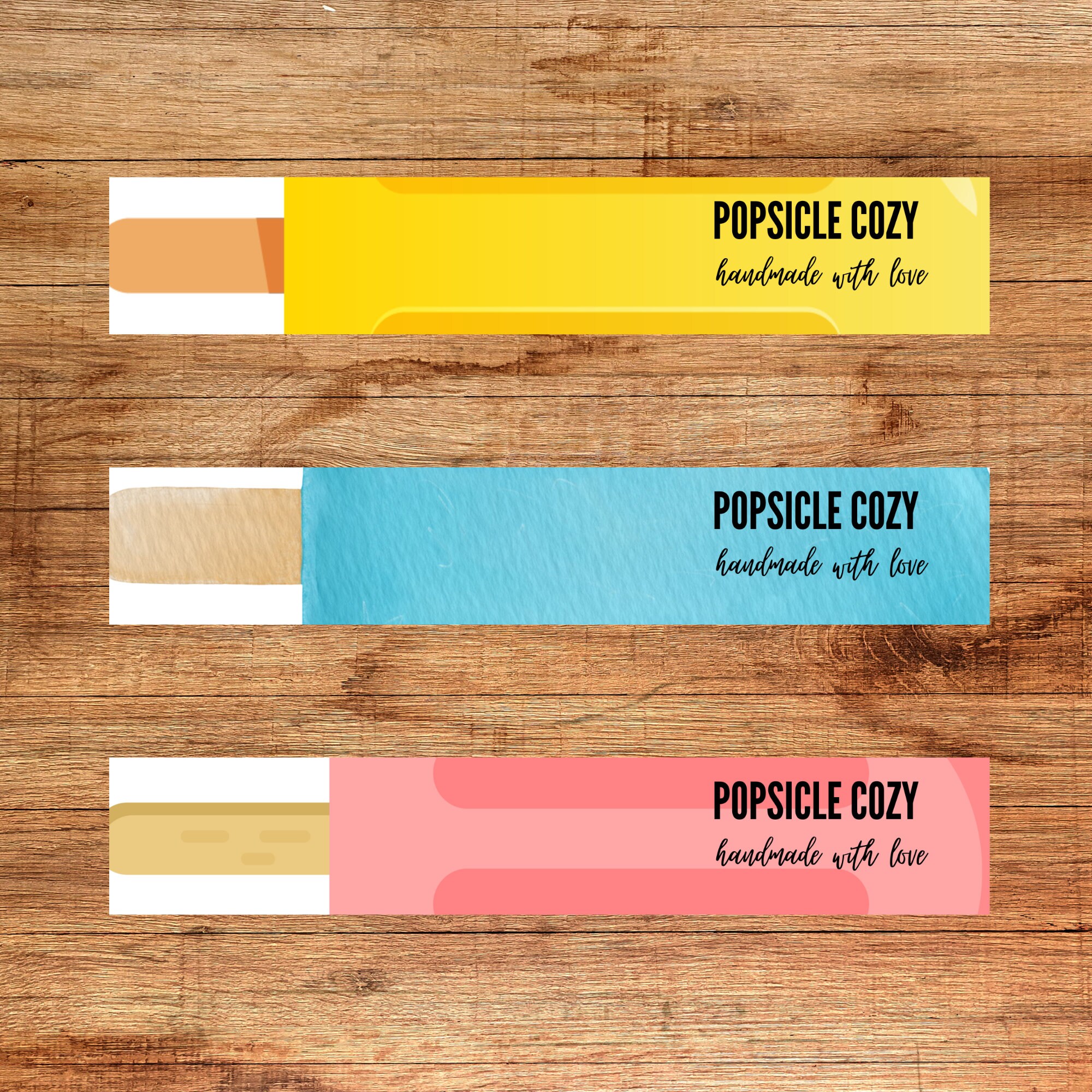 Freeze Pop Cozy Insert Cards Printable Popsicle Label Display Tag Craft ...
