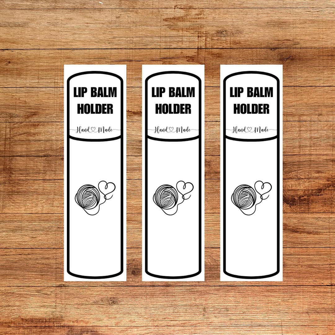 Lip Balm Holder Display Card - Printable Chapstick Insert Card - Tag ...