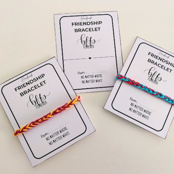 Printable Bff Bracelet Cards - Etsy