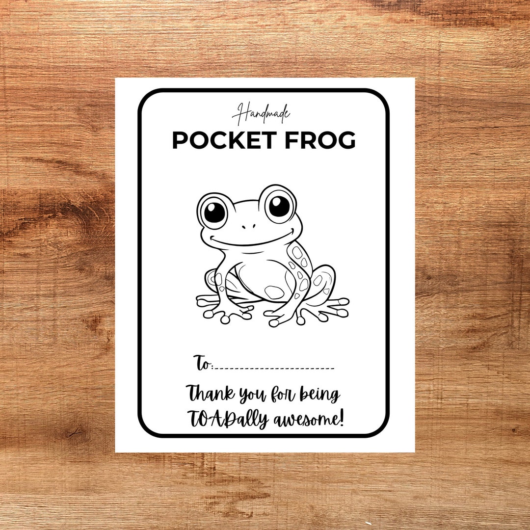 Pocket Frog Display Card Inlay/printable Tag Label Backing Card for ...