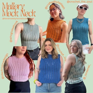 Crochet Mock Neck Top PDF Pattern (mallory Mock Neck) - Etsy