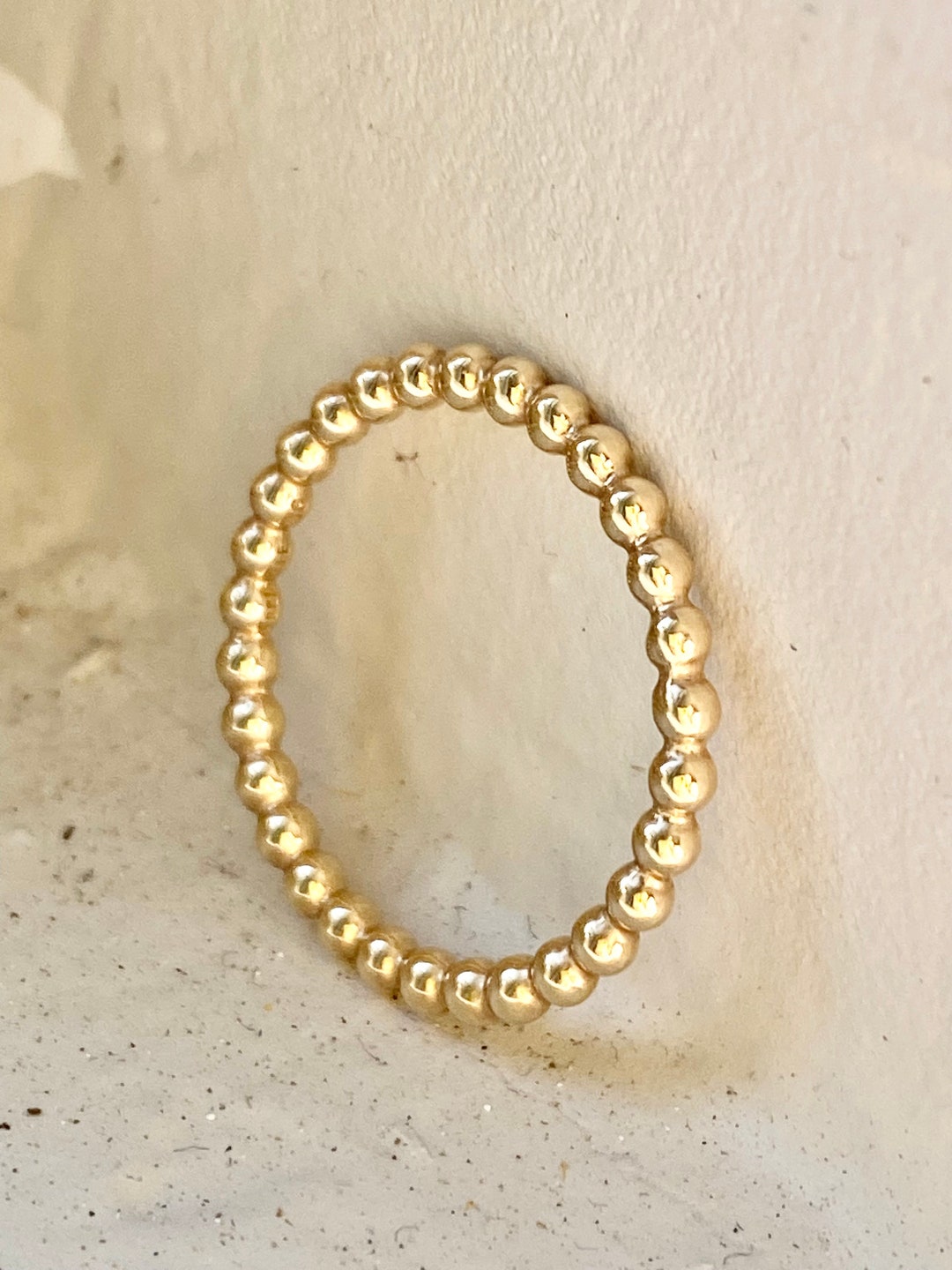 Pandora 14K Gold Bubble Stacking Ring Size: 56 - Etsy