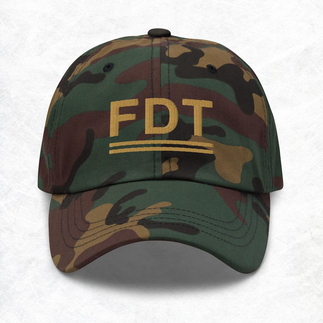 Anti Trump FDT Embroidered Camouflage Dad Hat, Anti Maga Political ...
