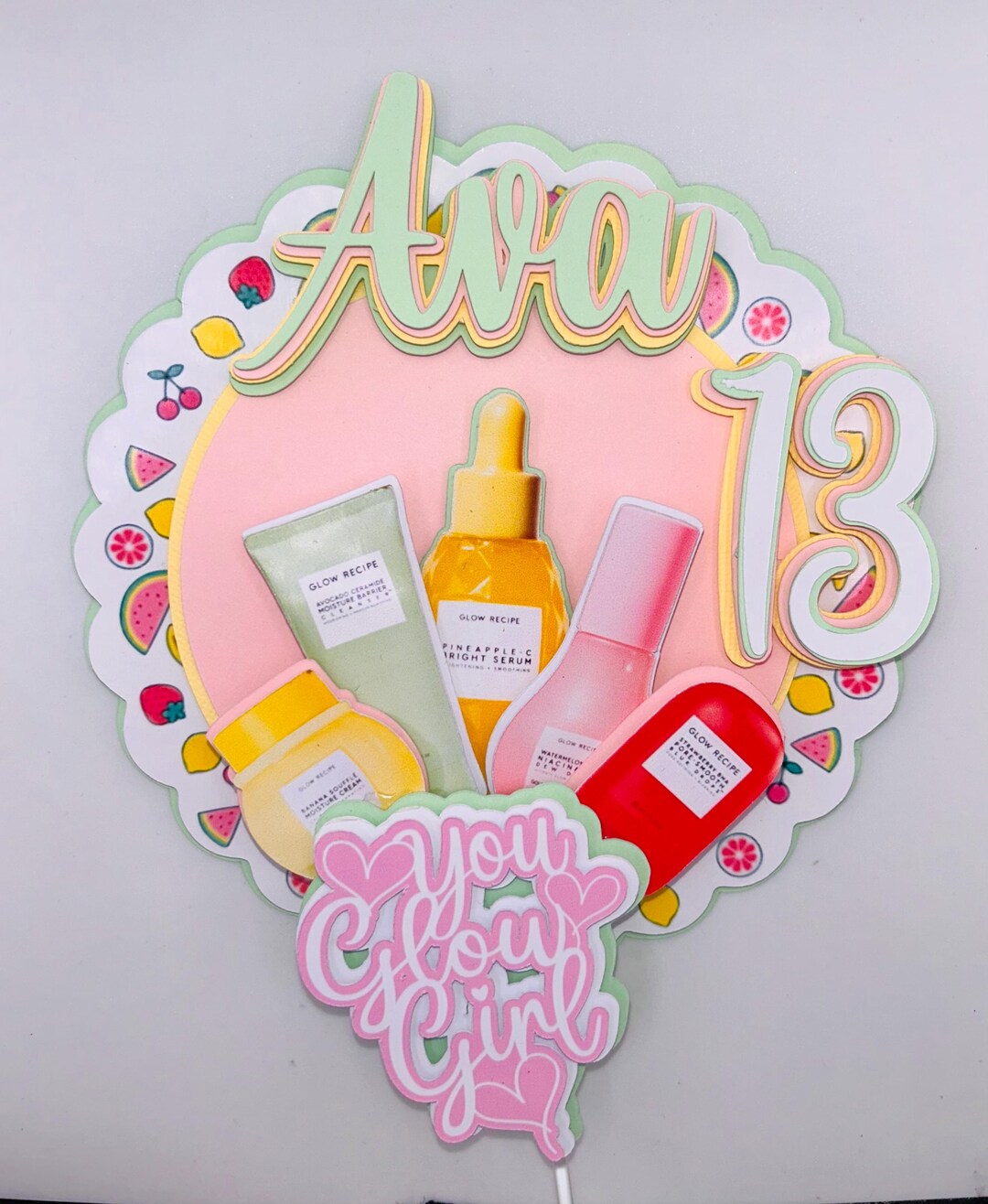Glow Recipe Cake Topper, You Glow Girl, Skincare, Make Up, Sephora ...