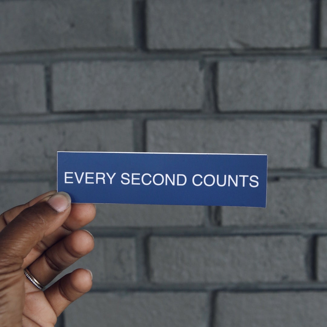 Every Second Counts the Bear Sticker - Etsy