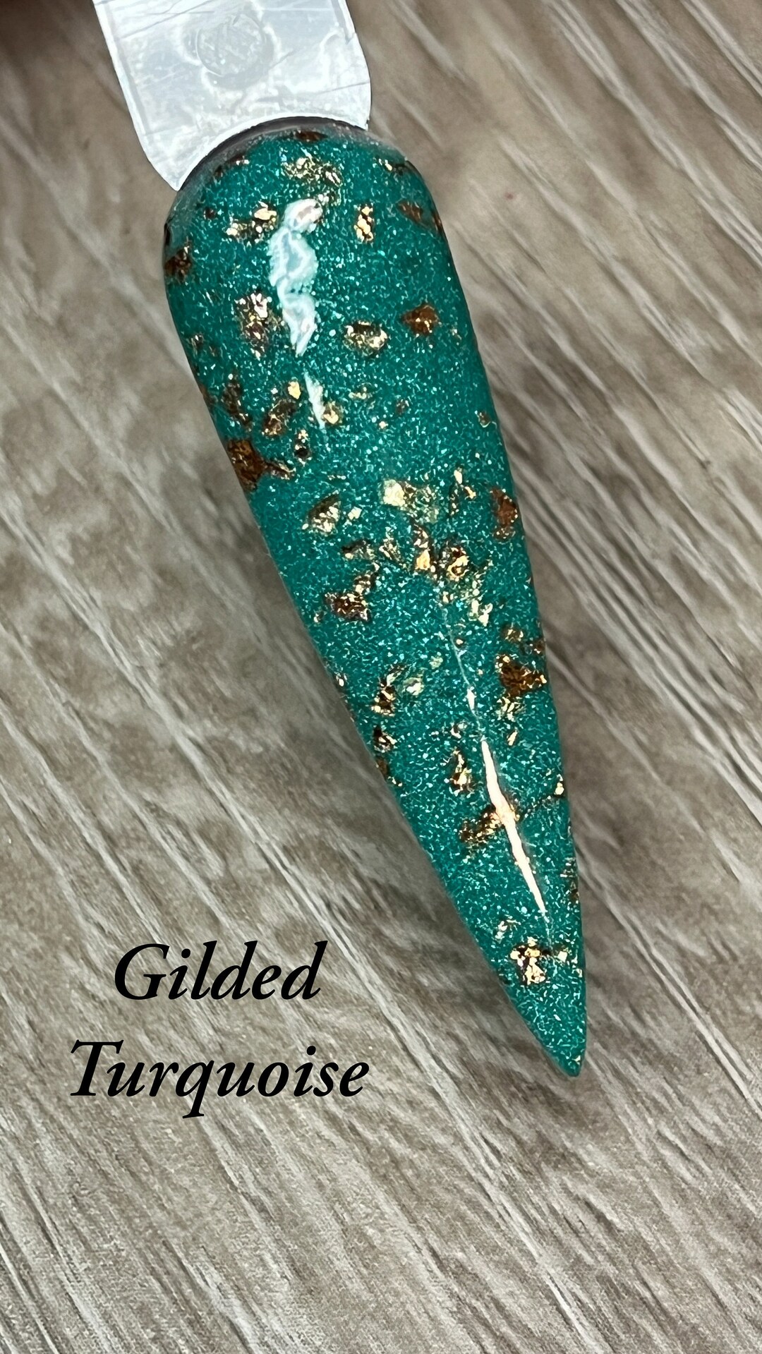 Gilded Turquoise Dip Powder, Nail Dip, Nail Dip Powder, Nail Dipping ...