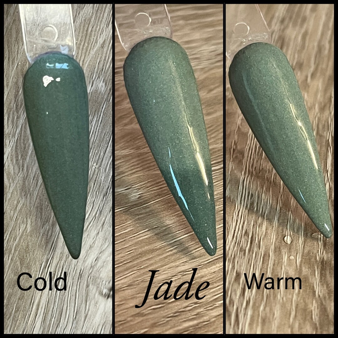 Jade Dip Powder, Thermal Dip Powder, Color Changing Dip, Nail Dips, Dip ...