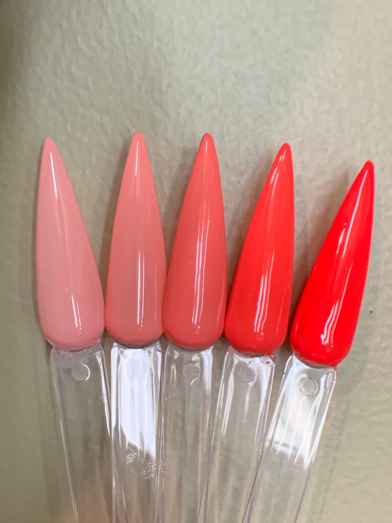 Coral Gradient Collection Dip Powder - Etsy