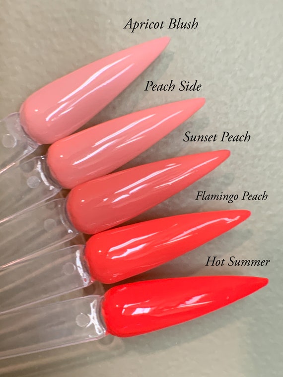 Coral Farbverlauf Kollektion Dip Powder Etsy
