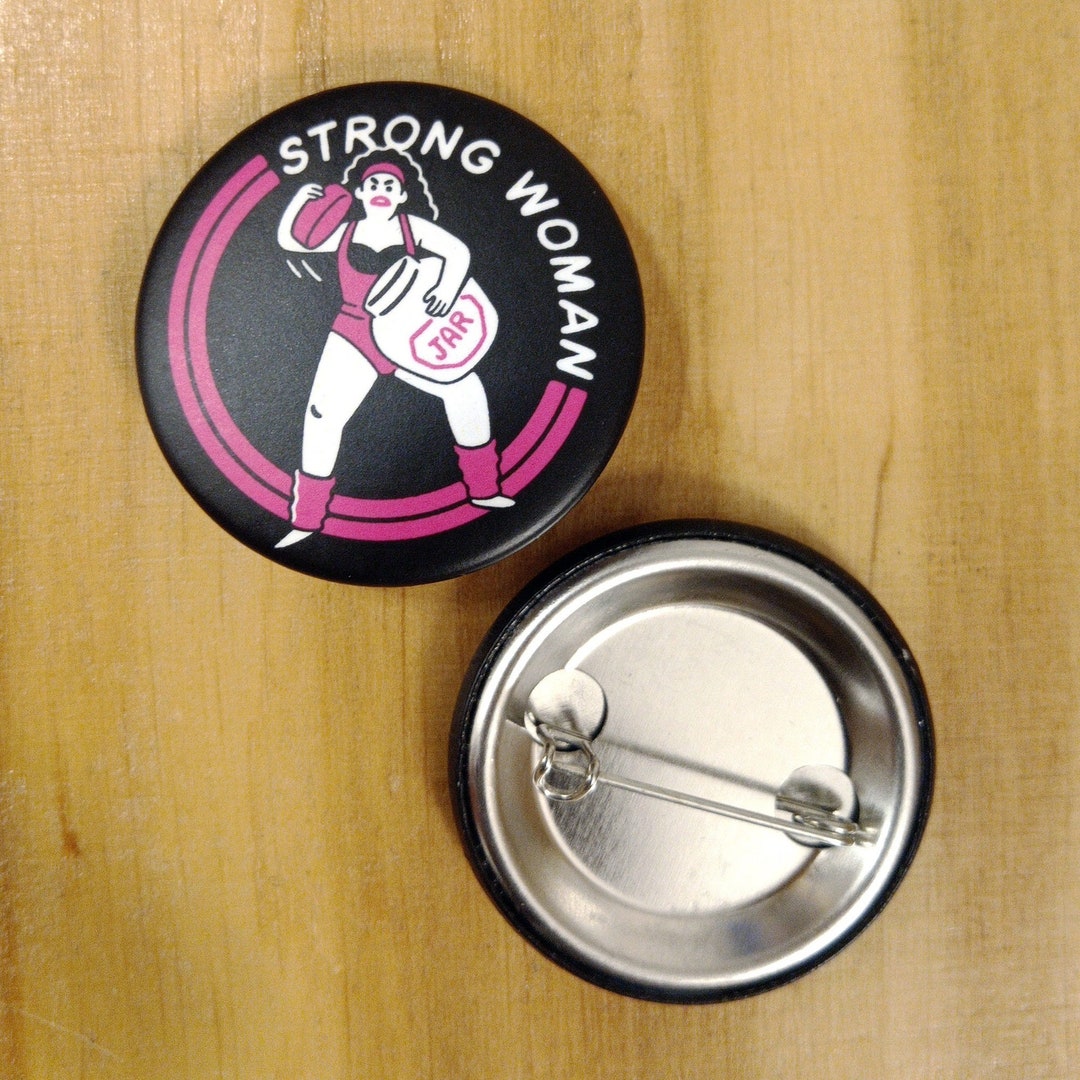 Strong Woman Pin Button | Feminist Pin | Girl Power - Etsy