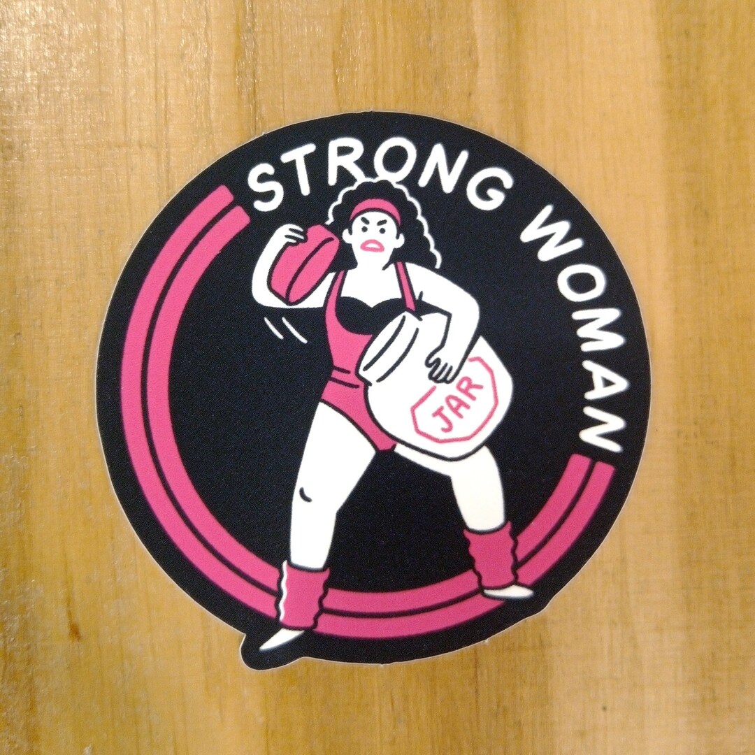 Strong Woman Sticker Feminist Sticker Girl Power - Etsy