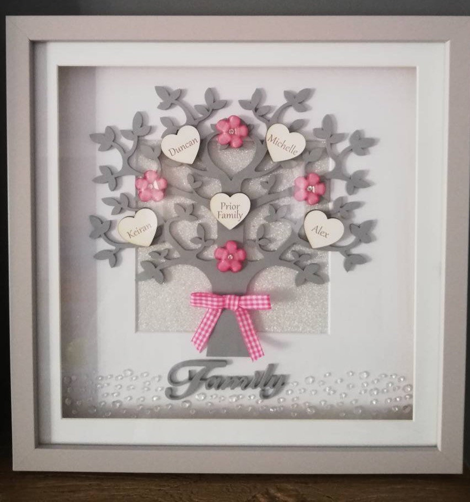 Family Tree Personalised Box Frame | Etsy UK