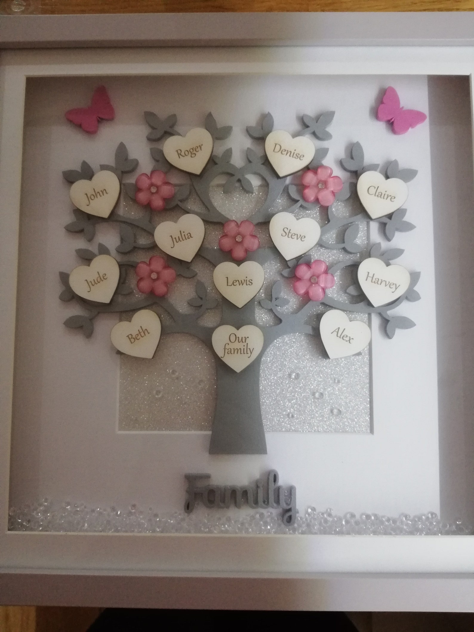 Family Tree Personalised Box Frame | Etsy UK