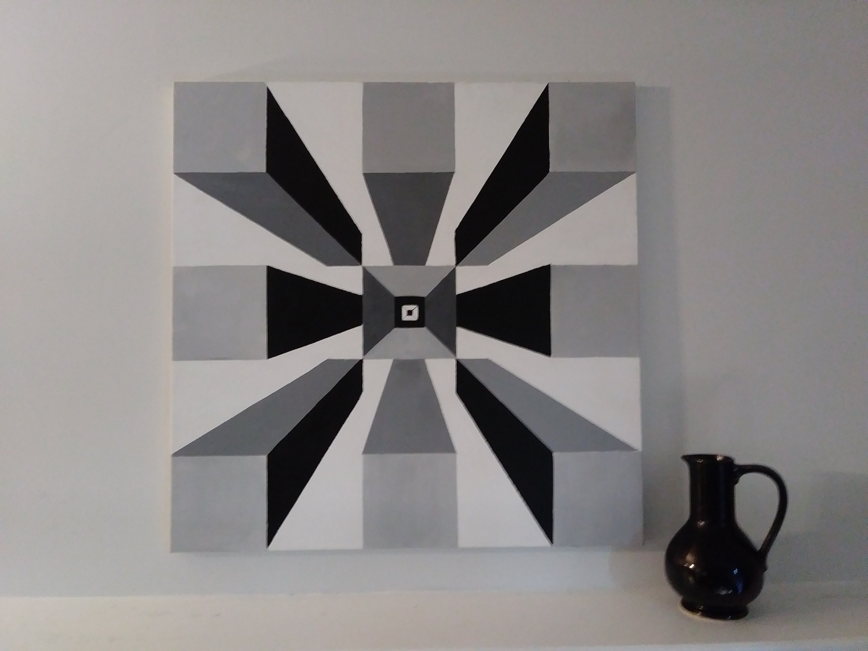 MCM Abstract Painting - Etsy