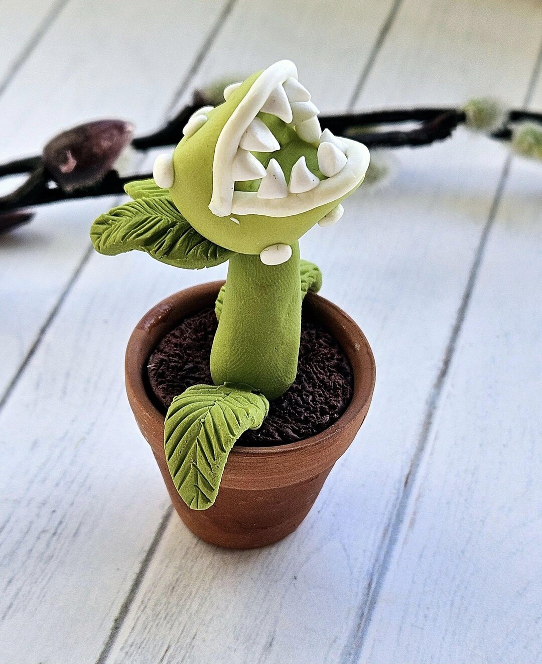 Fly Trap Fake Plant, Little Shop of Horrors, Halloween, Desk Buddy ...