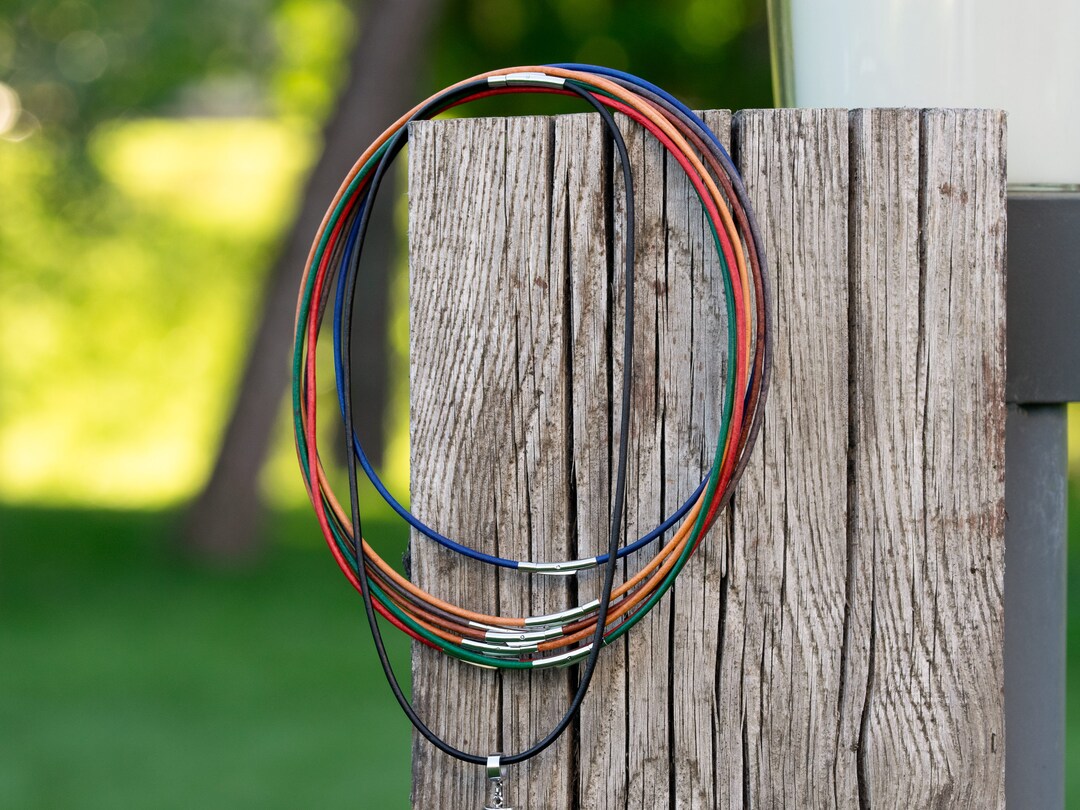 Necklace for Pendant Charm, Thin Leather Cord Necklace for Pendant ...