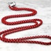 Men's red BOX Chain Necklace Men's Red - Etsy