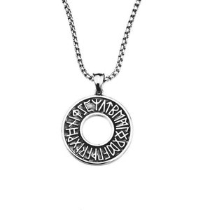 Men's norse RUNES Medallion Necklace - Etsy