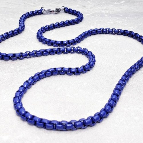 Stainless Steel Silver Round Snake Chain Necklace Men Women - Etsy